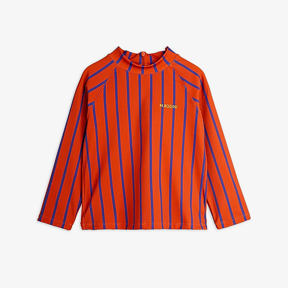 Mini Rodini Vertical stripe ls uv top, Red – Tinyapple