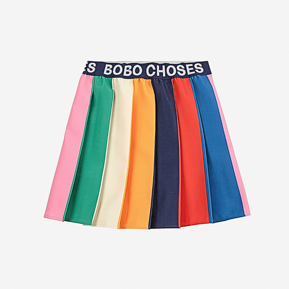 Bobo Choses Bobo Color block pleated skirt, Multicolor – Tinyapple