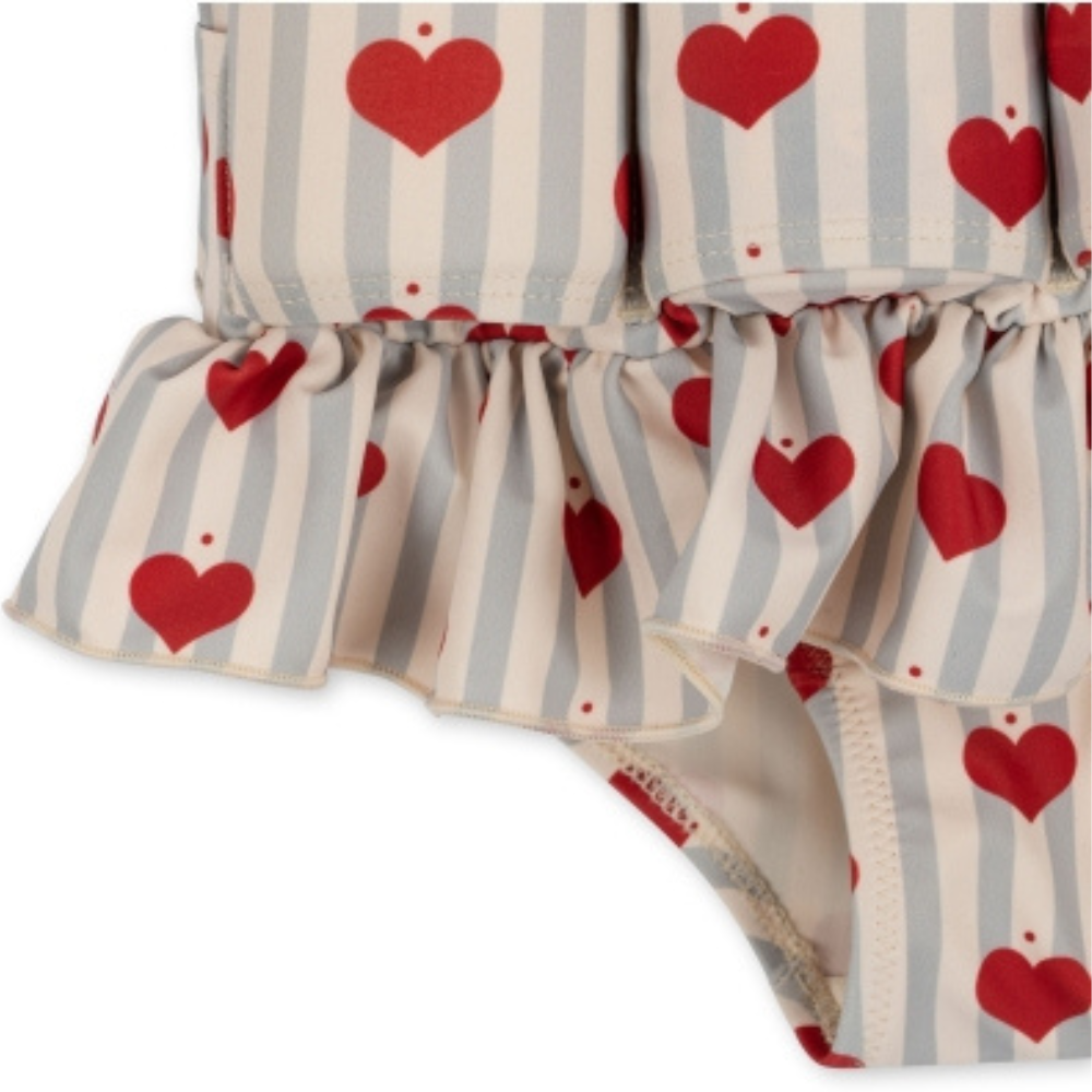 Konges Sloejd Float Frill Swimsuit Amour Blue Stripe Tinyapple