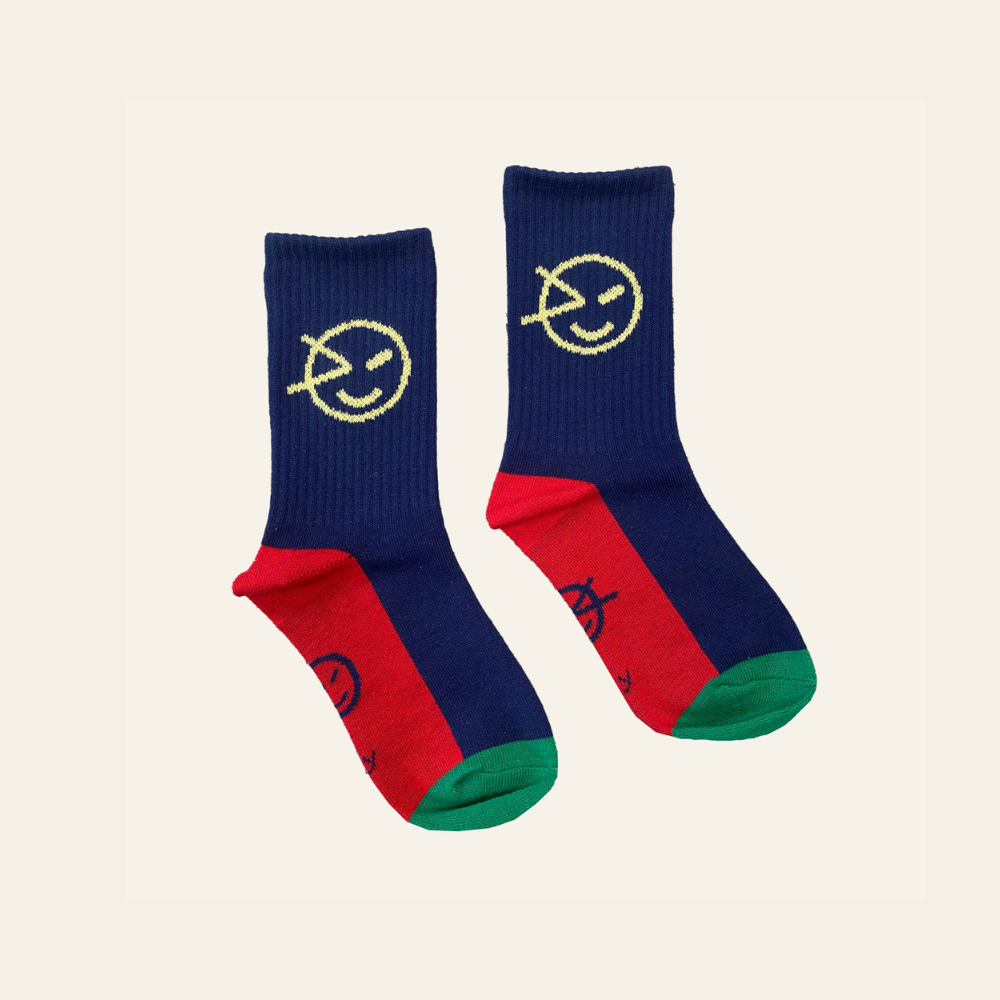 Wynken Scale Socks, Navy Mix – Tinyapple
