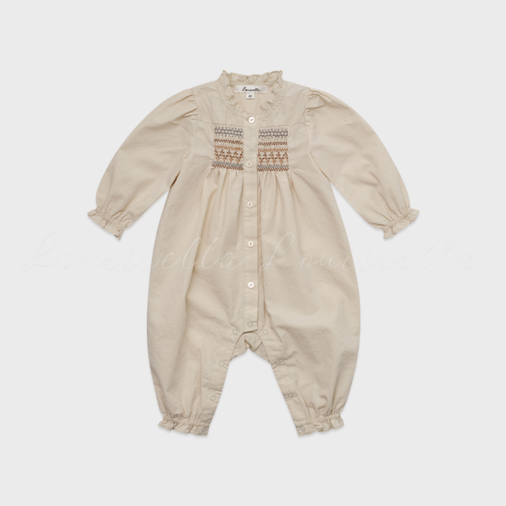 Louisiella Baby Ivette Romper, Light Beige – Tinyapple