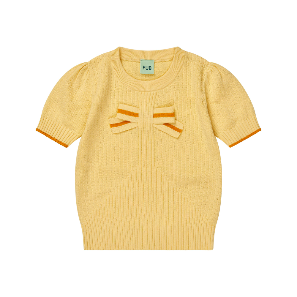 FUB Bow Tee, Vanilla – Tinyapple