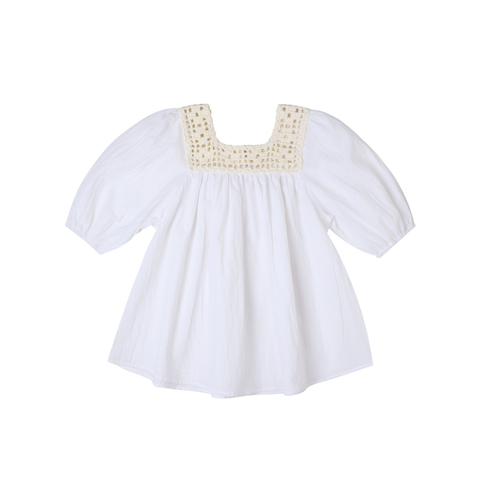 Buy Kidsagogo Nora Blouse, Plain White - Tinyapple