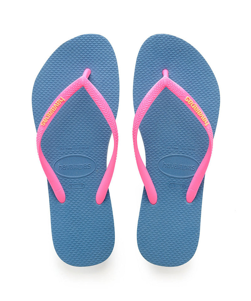 Kids Slim Logo Pop Up Flip Flops, Blue – Tinyapple